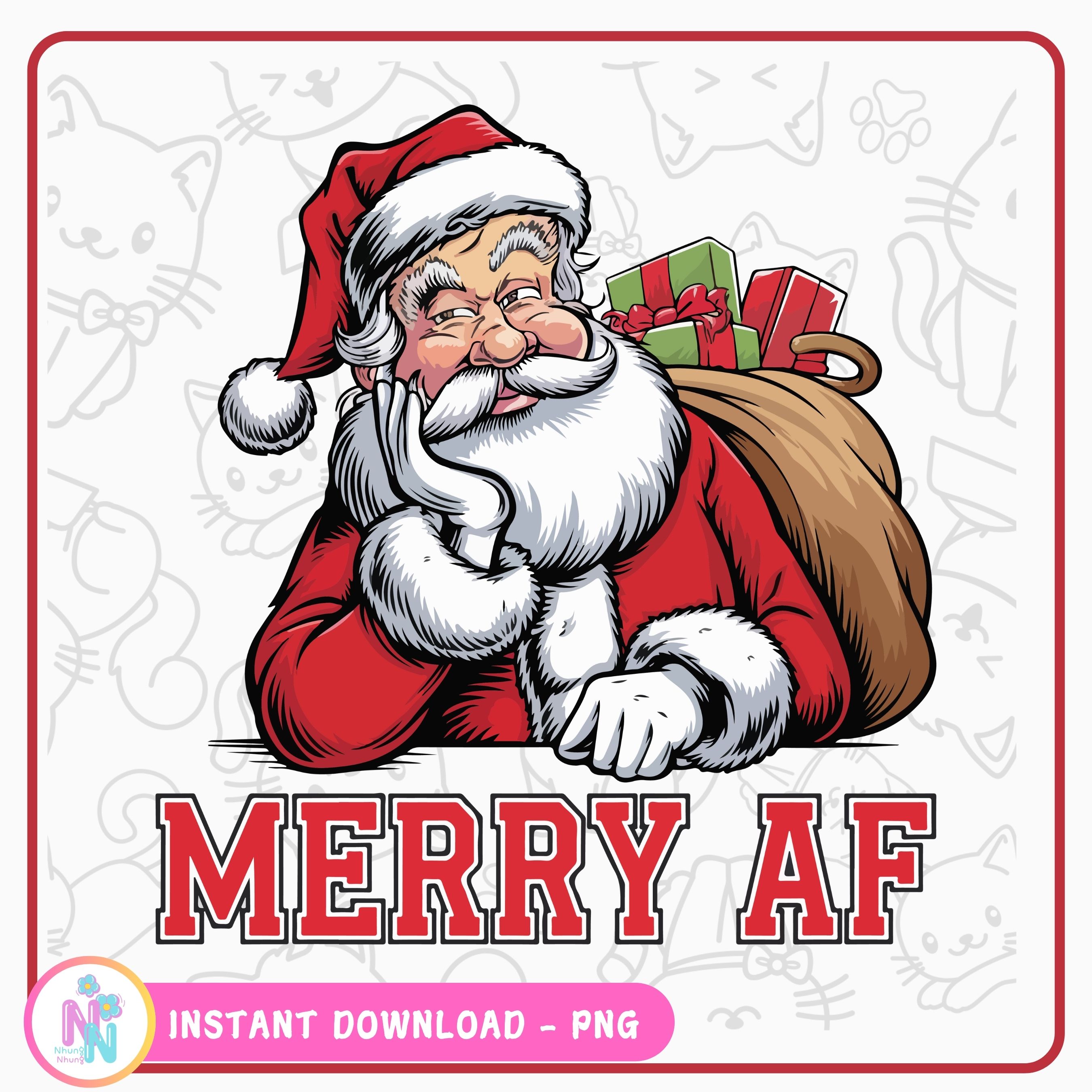 Merry FA PNG Grumpy Santa Claus for the Holiday Season | Inspire Uplift