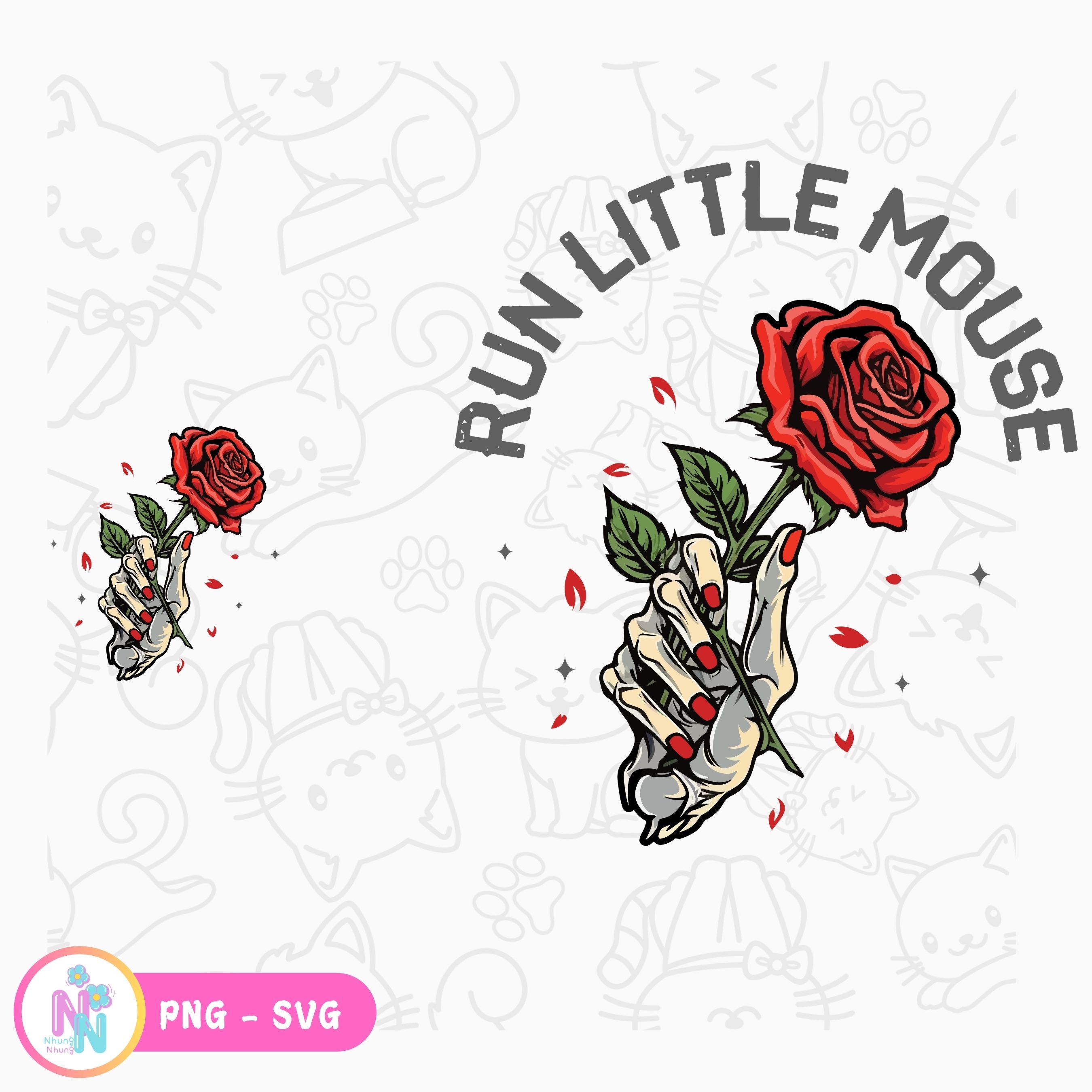 Run Little Mouse SVG PNG, Love Roses Png, Spicy Books Dark | Inspire Uplift