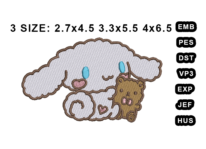 Cinnamoroll Logo Embroidery File, Kawaii Logo, Digital Downl | Inspire ...
