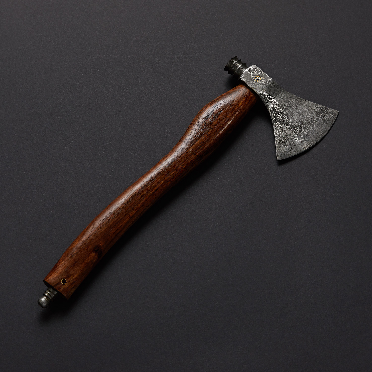 Handmade Damascus Steel Axe with Rose Wood Handle | Inspire Uplift