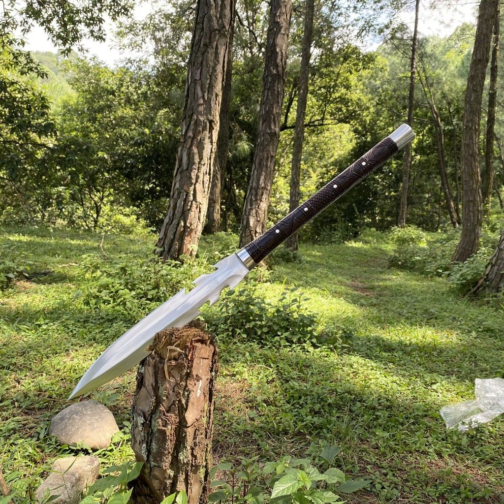 30" Handmade Carbon steel Hunting-Spear-Full Tang leaf sprin | Inspire ...