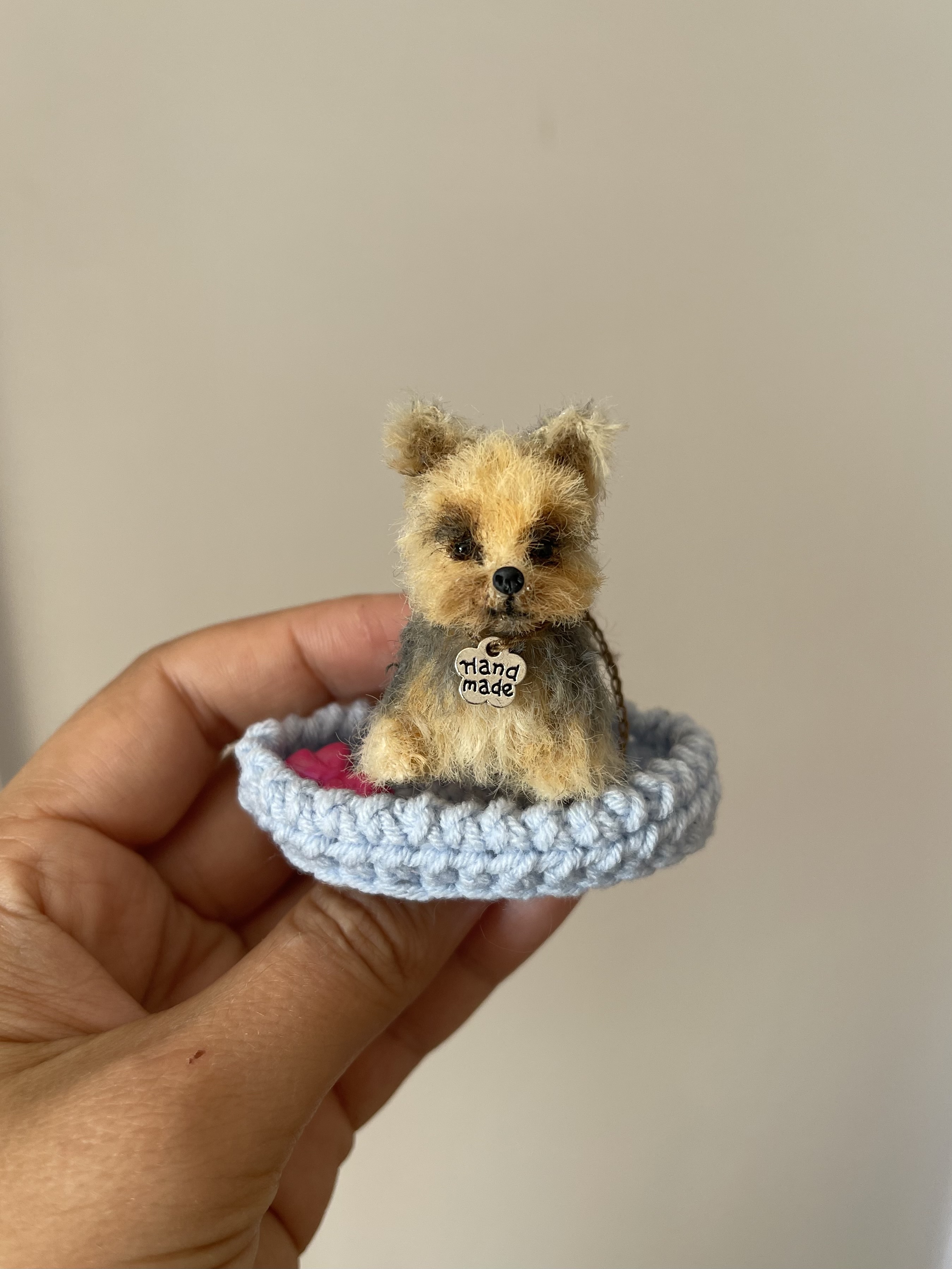 Miniature Yorkie puppy York terrier handmade crochet dog pet | Inspire ...