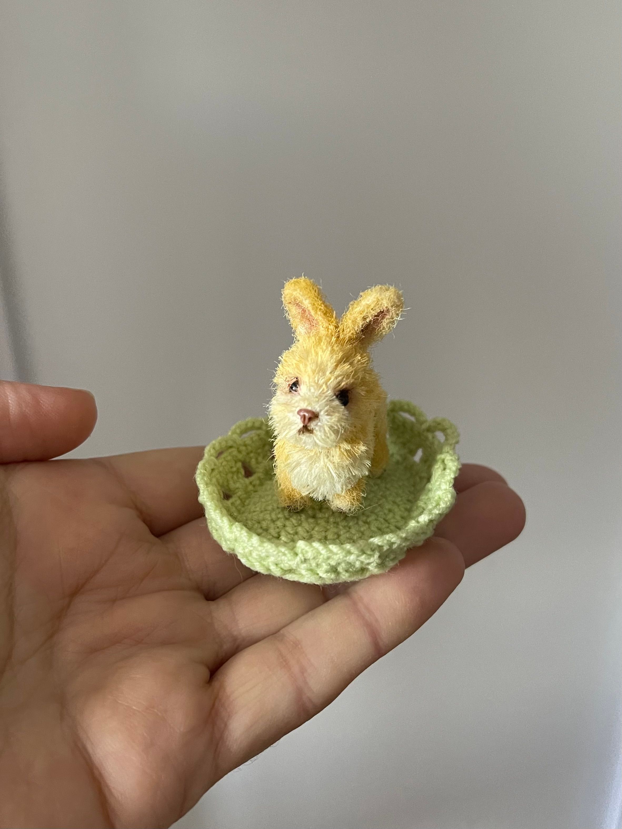 Miniature rabbit tiny bunny l baby bunny dollhouse miniature | Inspire Uplift