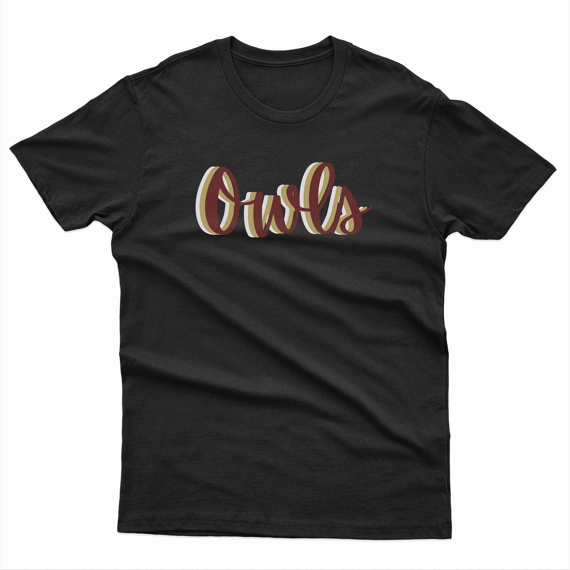 Cursive Owls Men's T-Shirt | Inspire Uplift