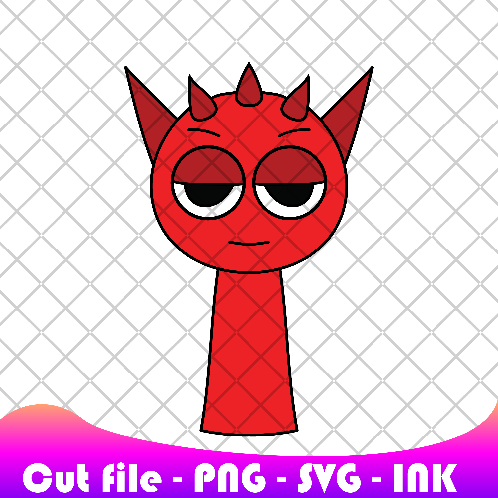 Sprunki Increedibox Red Raddy SVG, PNG, Ink, Coloring pages | Inspire ...