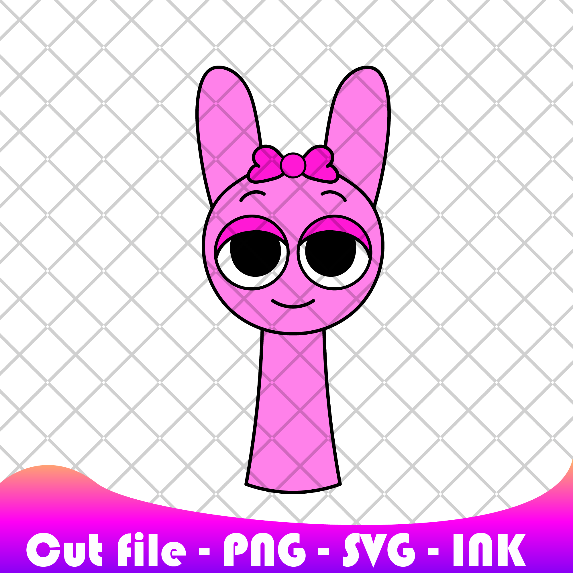 Sprunki Increedibox Pinki SVG, PNG, Ink, Coloring pages Prin | Inspire ...