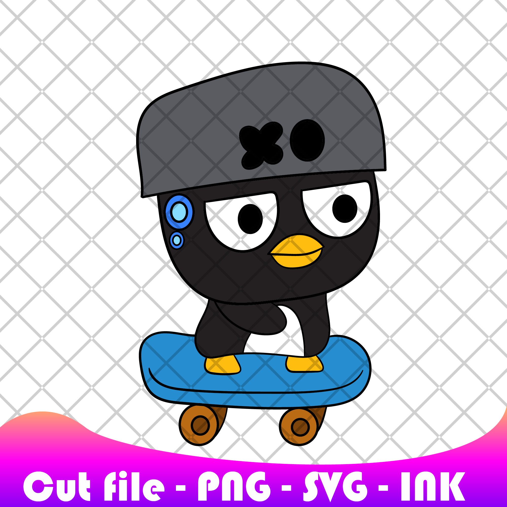 Badtz Maru Sanrio Cute Penguin. SVG, PNG, Ink, coloring page | Inspire ...