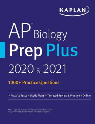 Test Bank AP Biology Prep Plus 2020 2021 7 Practice Tests St | Inspire ...