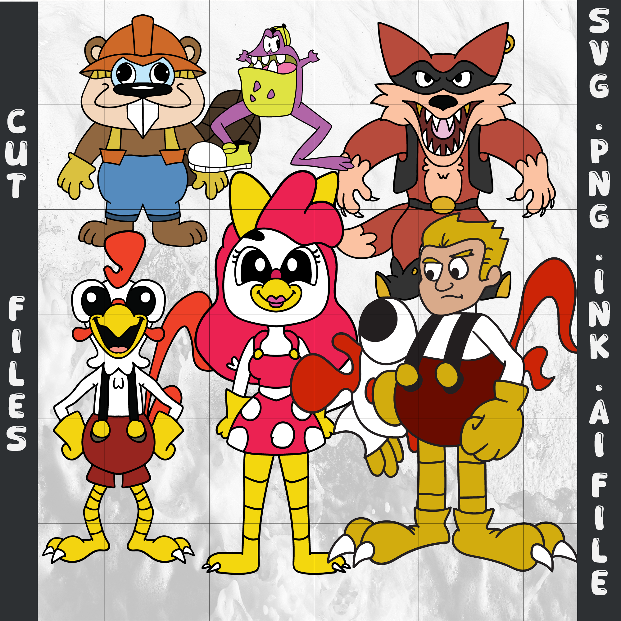 Pack Jaxon Jackyl ,Barney Beaverton,Roofus Ribbit,Richard,Cl | Inspire ...