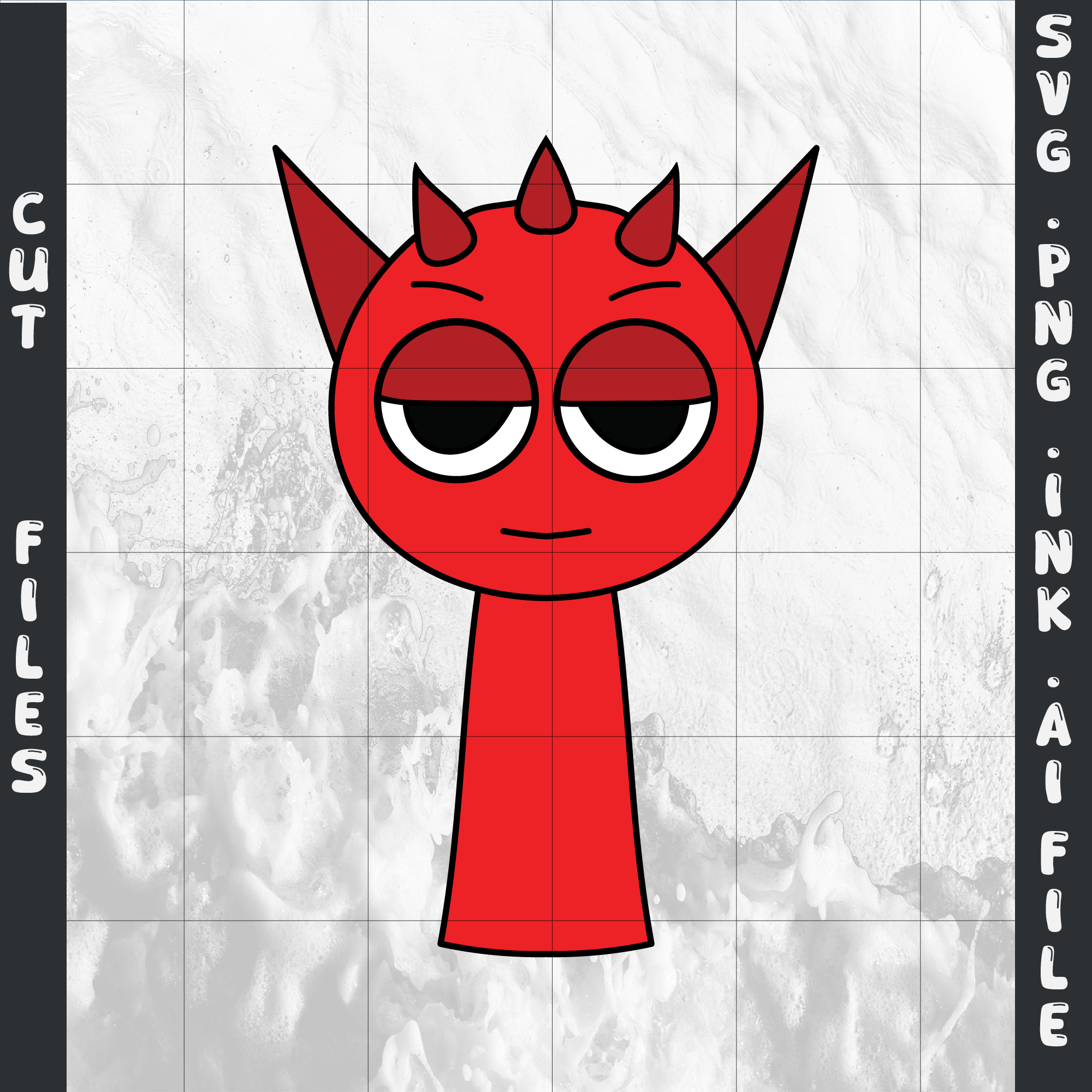 Sprunki Increedibox Red Raddy SVG, PNG, Ink ,Red Raddy Color | Inspire ...
