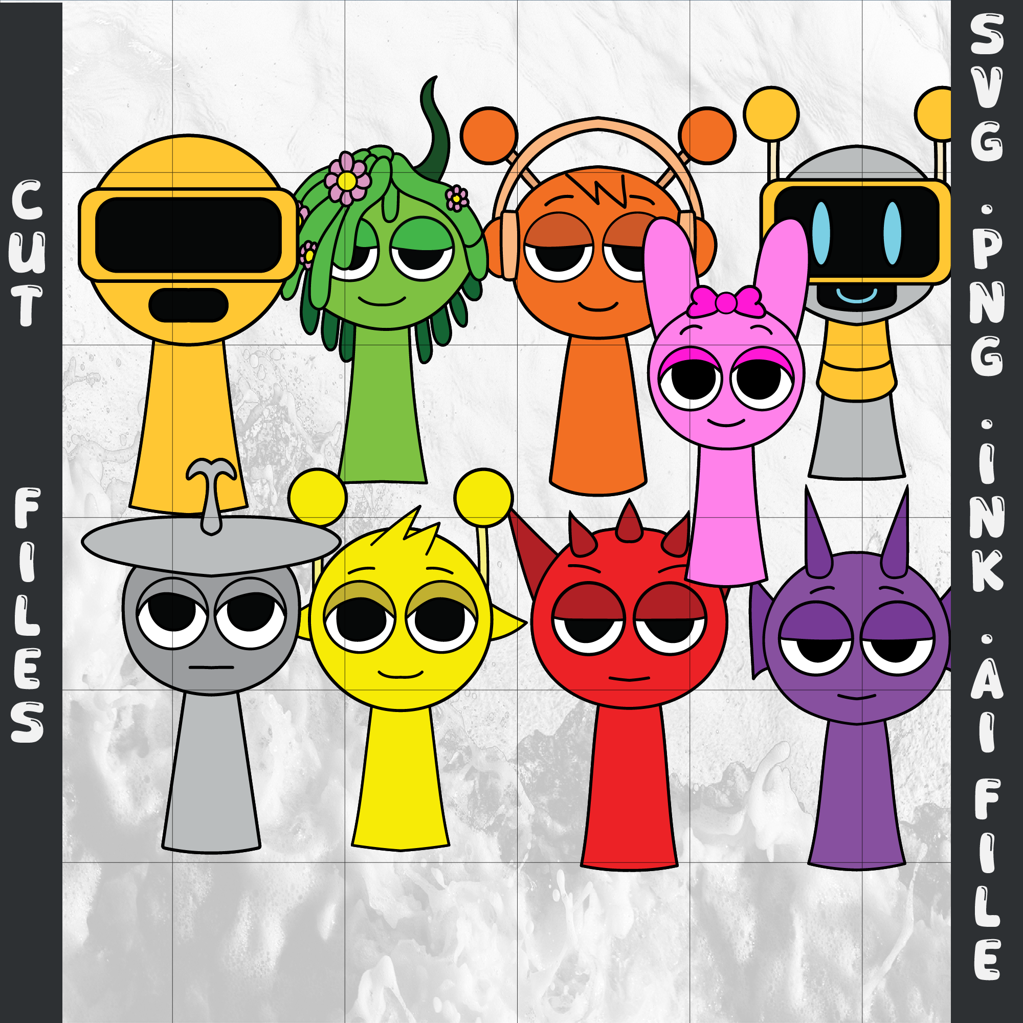 Sprunki Increedibox Garnold,Green Vineria,Orange Oren,Red SV | Inspire ...