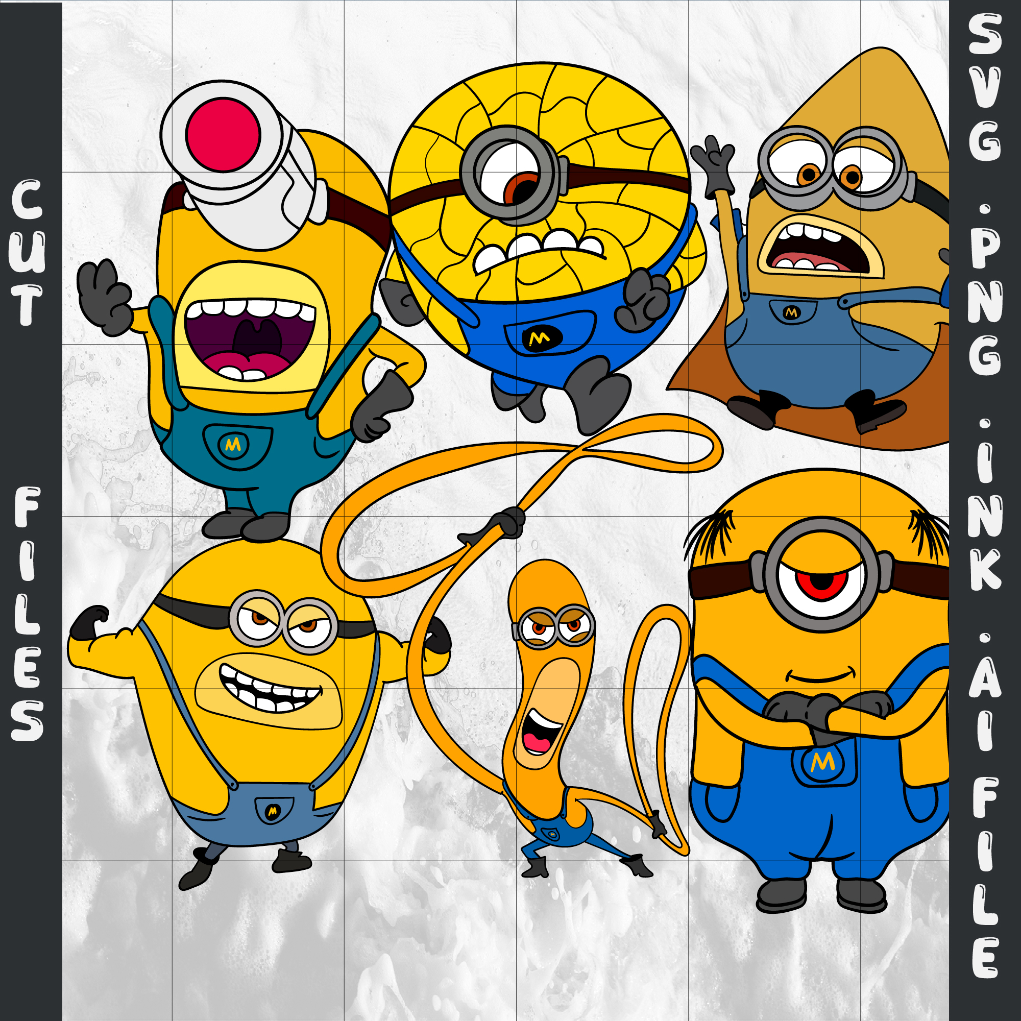 Mega Minion Gus SVG, Minion Jerry PNG, Tim from Despicable M | Inspire ...