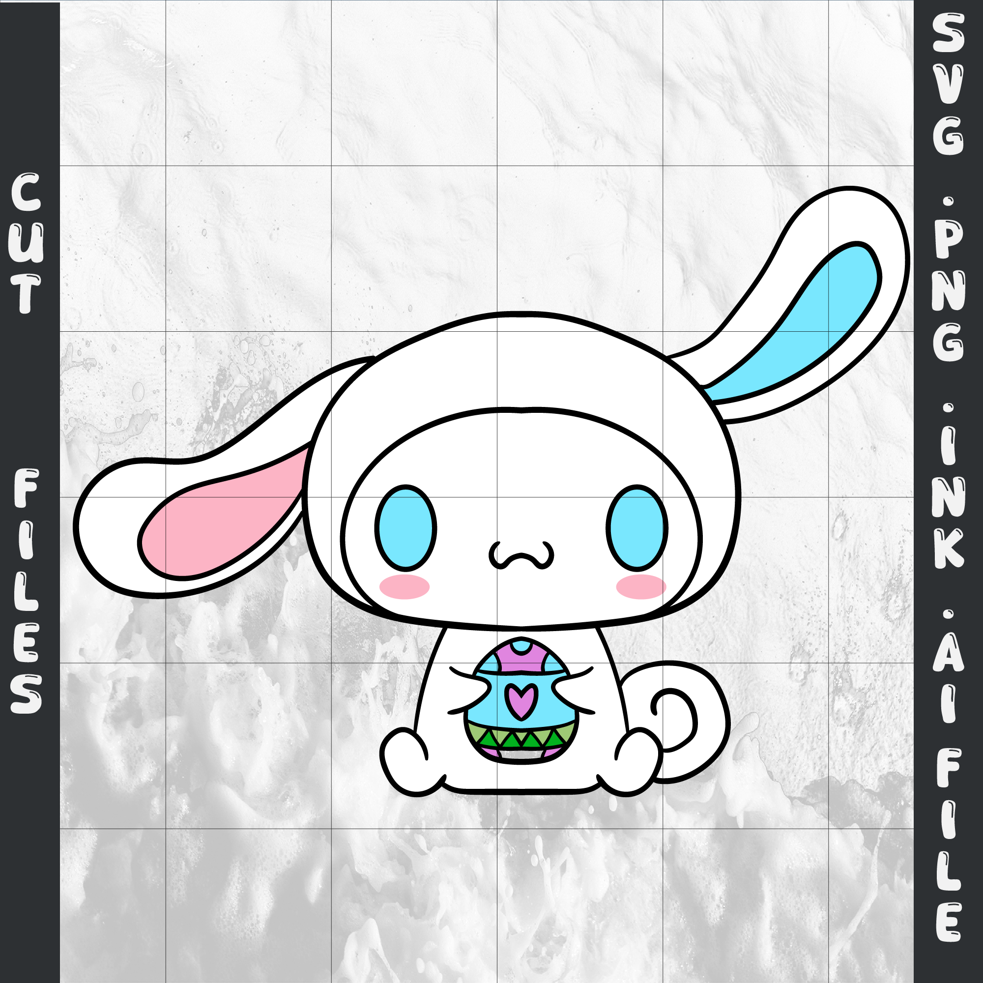 Customizable Cinnamoroll Easter Bunny, SVG,PNG,INk,Cinnamoro | Inspire ...