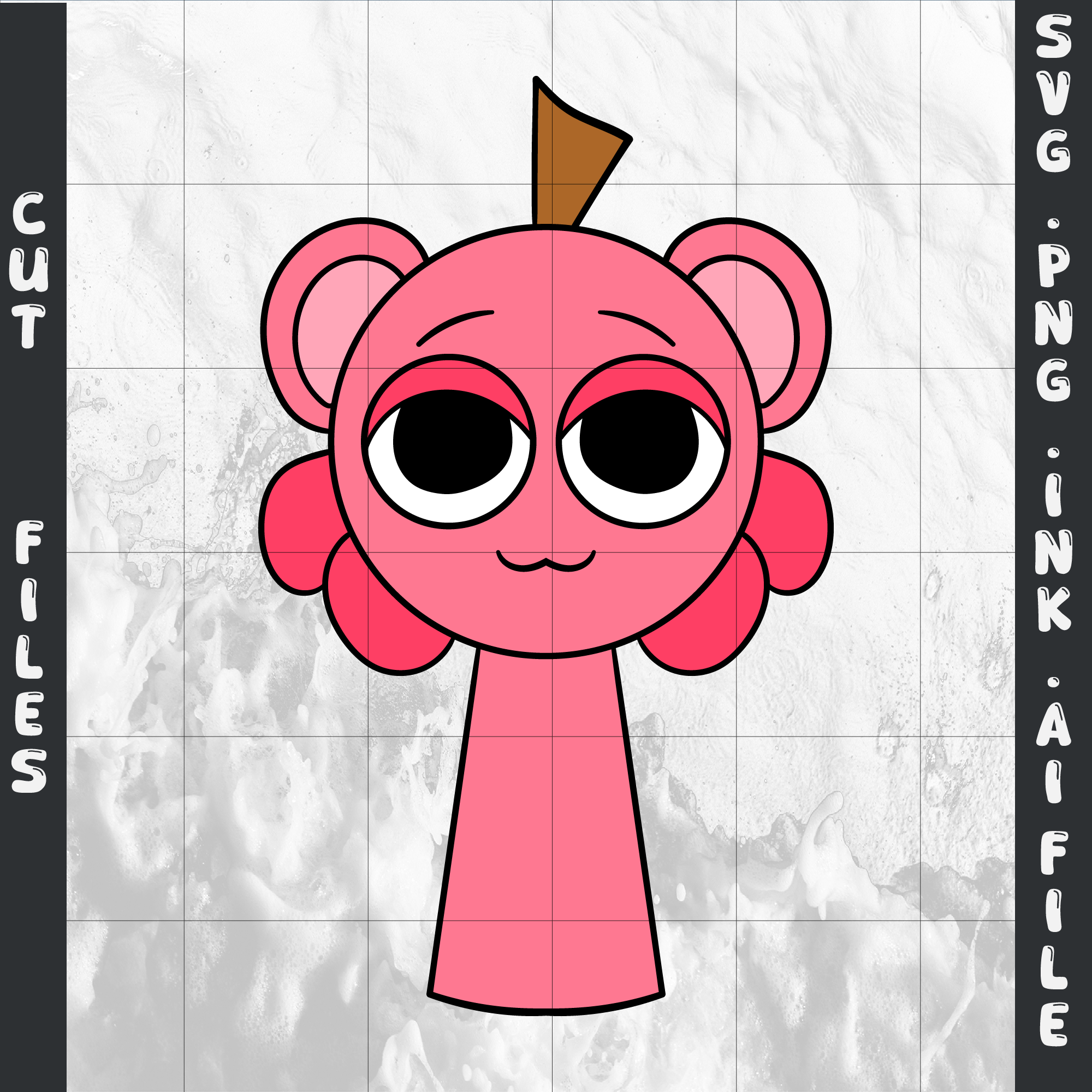 Editable Sprunki SVG,Png Sprunki Berry Light Pink,Incredibox | Inspire ...