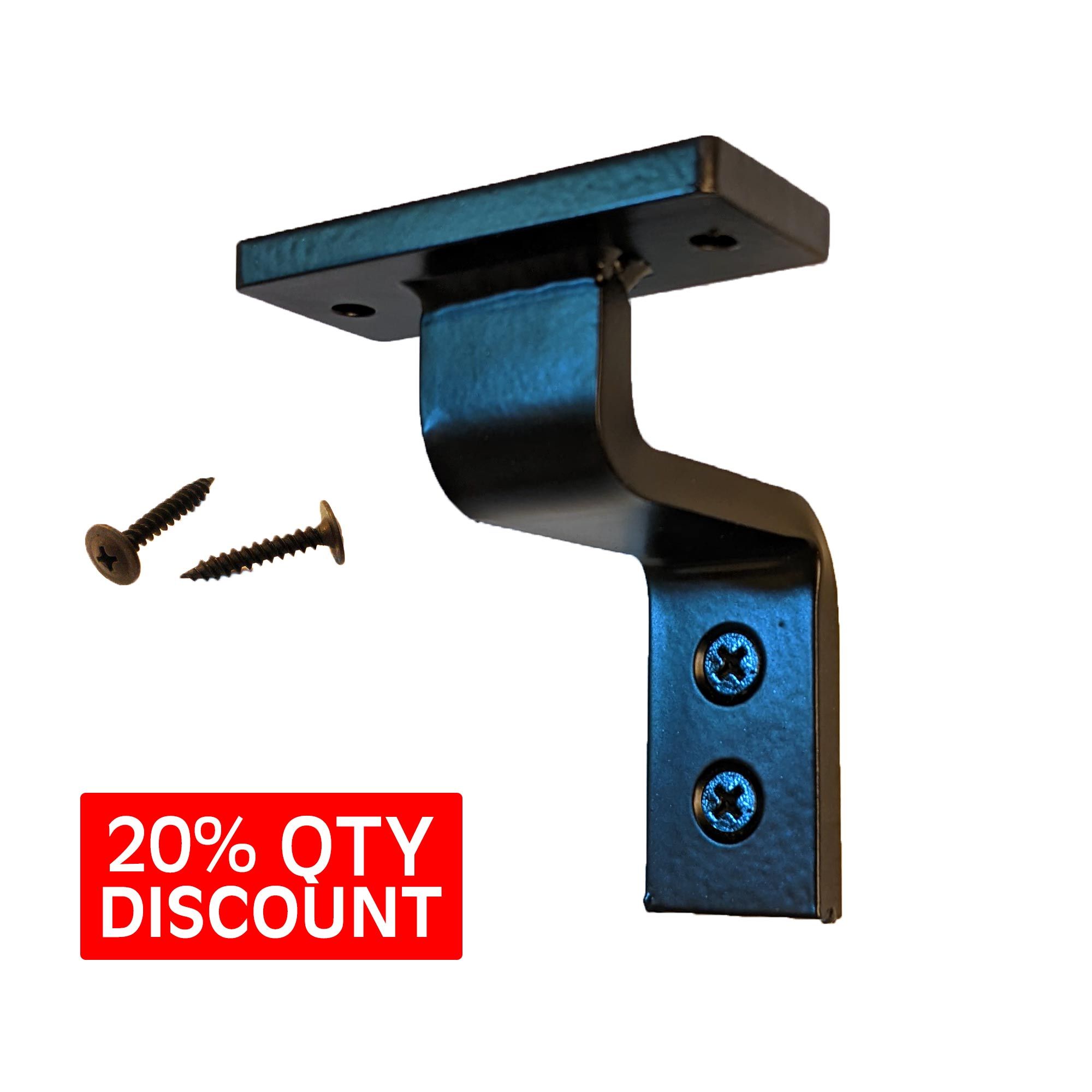 Stair Railing Bracket B Black Steel Iron Modern Farmhouse Ru | Inspire ...