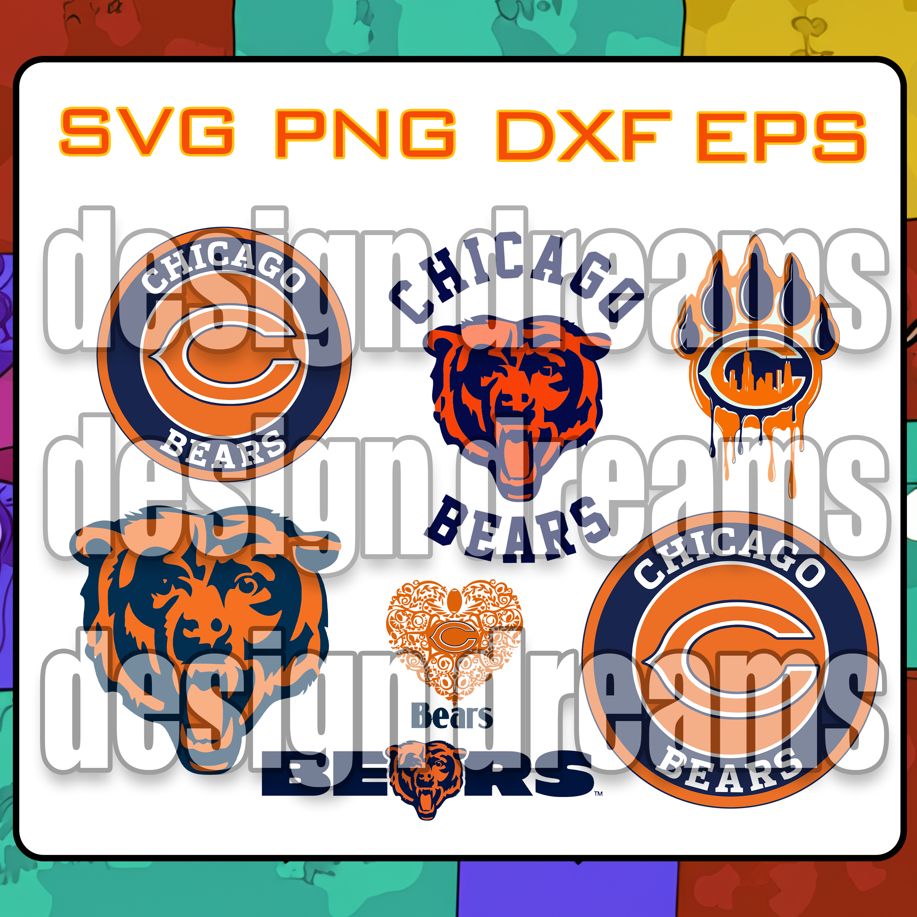 Chicago Bearss Football SVG PNG Bundle, svg Sports files, Sv | Inspire ...