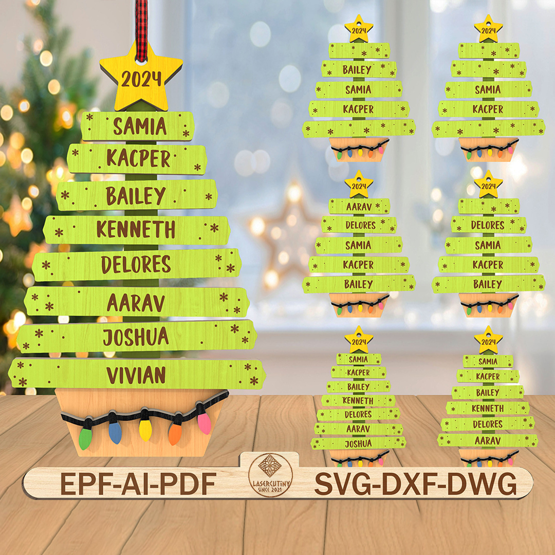 Personalized Christmas Tree Ornament svg | Inspire Uplift