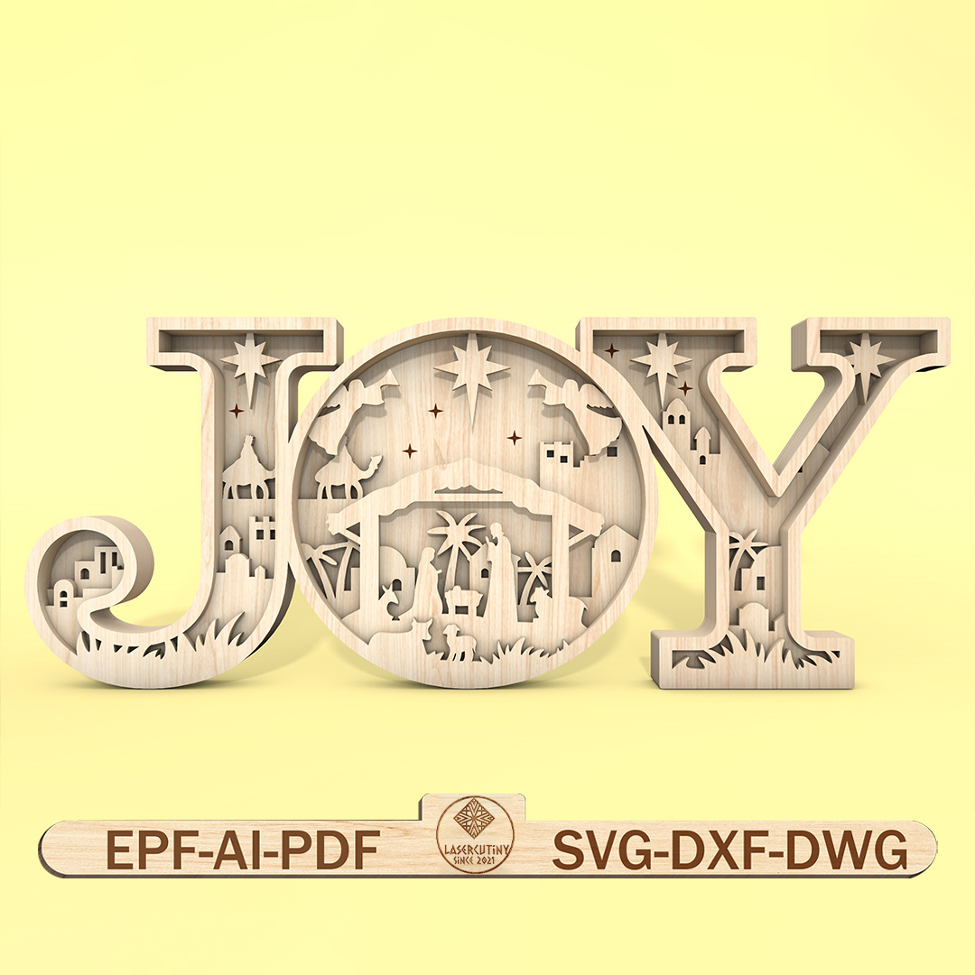 Multilayer Joy Scene Art svg, Nativity scene svg | Inspire Uplift