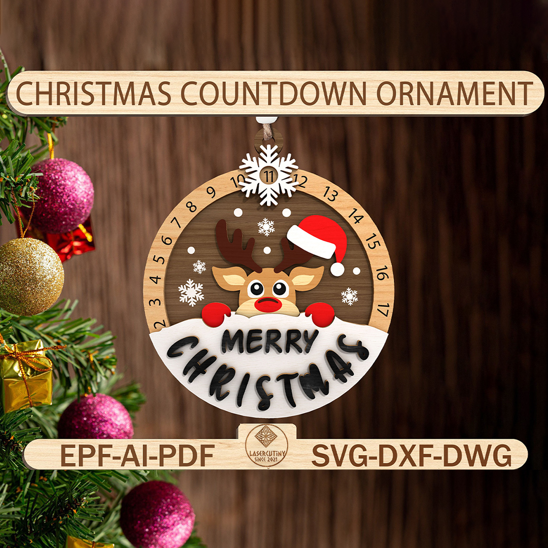 Christmas Countdown Ornament Svg,Countdown To Christmas Svg | Inspire ...
