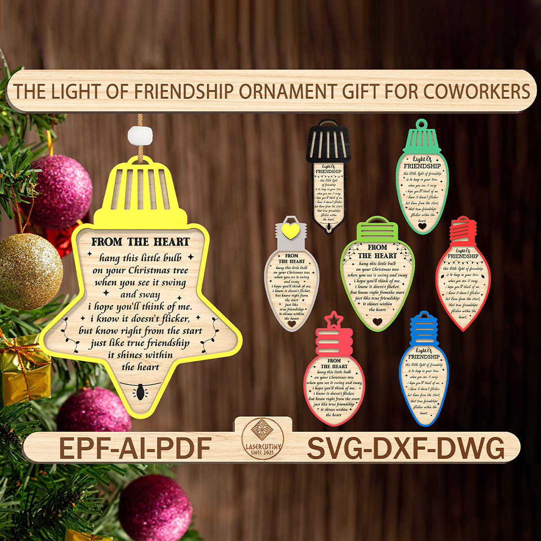 Lights Friendship Christmas Ornament Svg | Inspire Uplift