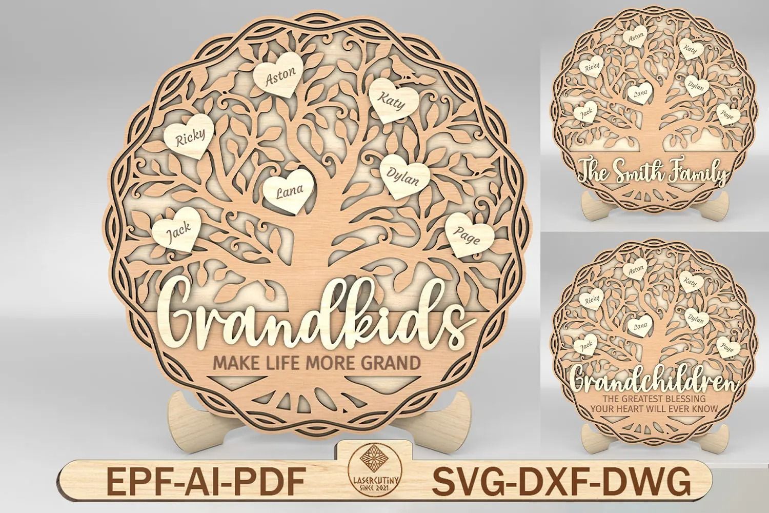 Personalized Family Tree Sign SVG, Grandkids tree sign Svg, | Inspire ...