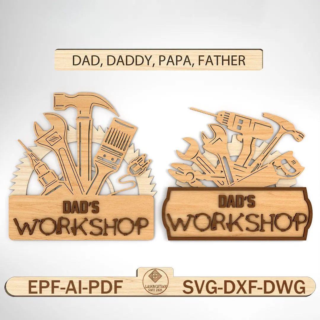 Personalized Dad's Workshop Sign SVG, Mechanic Dad sign svg, | Inspire ...