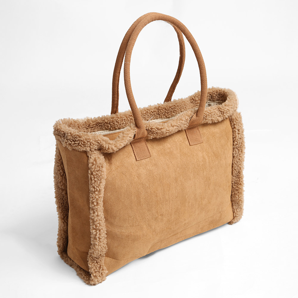 Faux Suede Sherpa Tote Bag | Cozy & Stylish Everyday Tote 64 | Inspire ...