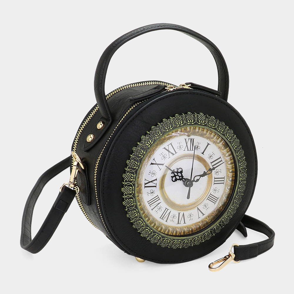 Vintage Clock Handbag | Timeless Crossbody Bag for Unique St | Inspire ...
