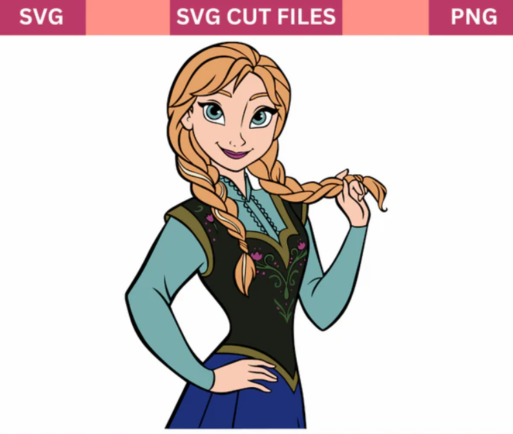 Disney Princess Anna Layered Frozen SVG Cut File for Cricut | Inspire ...