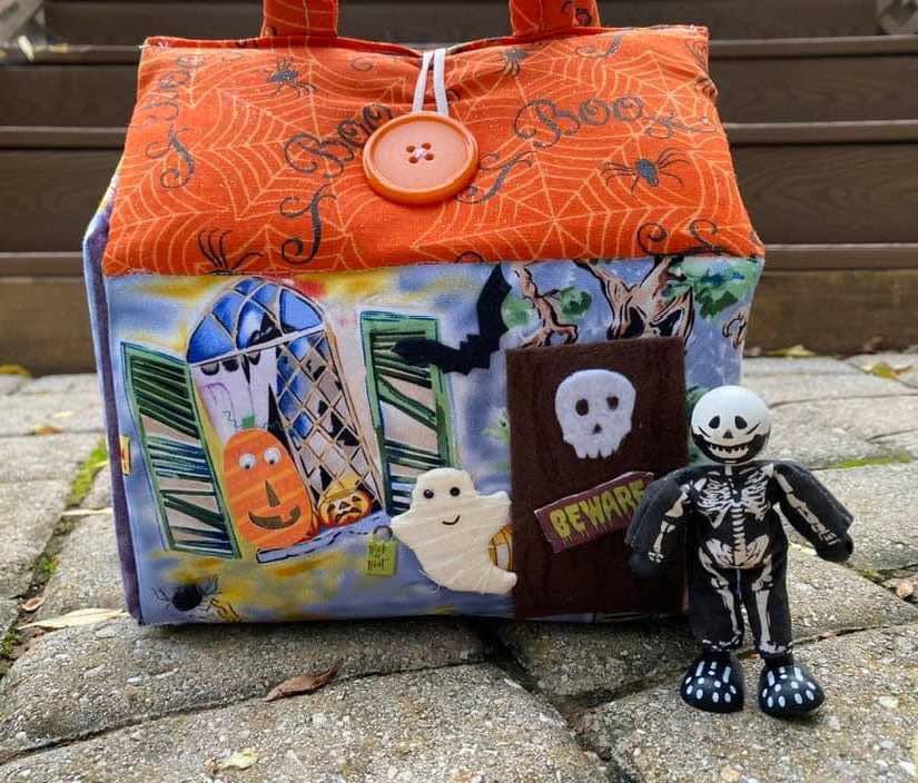 Carry-along haunted house and skeleton figure | Inspire Uplift