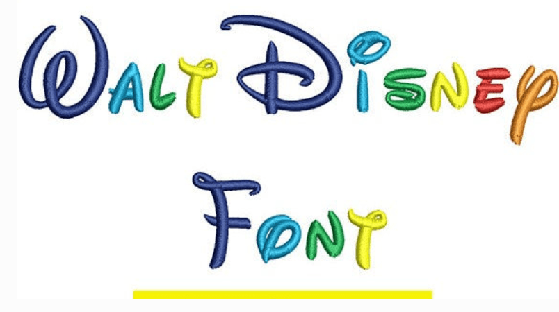Embroidery Fonts walt disney | Inspire Uplift