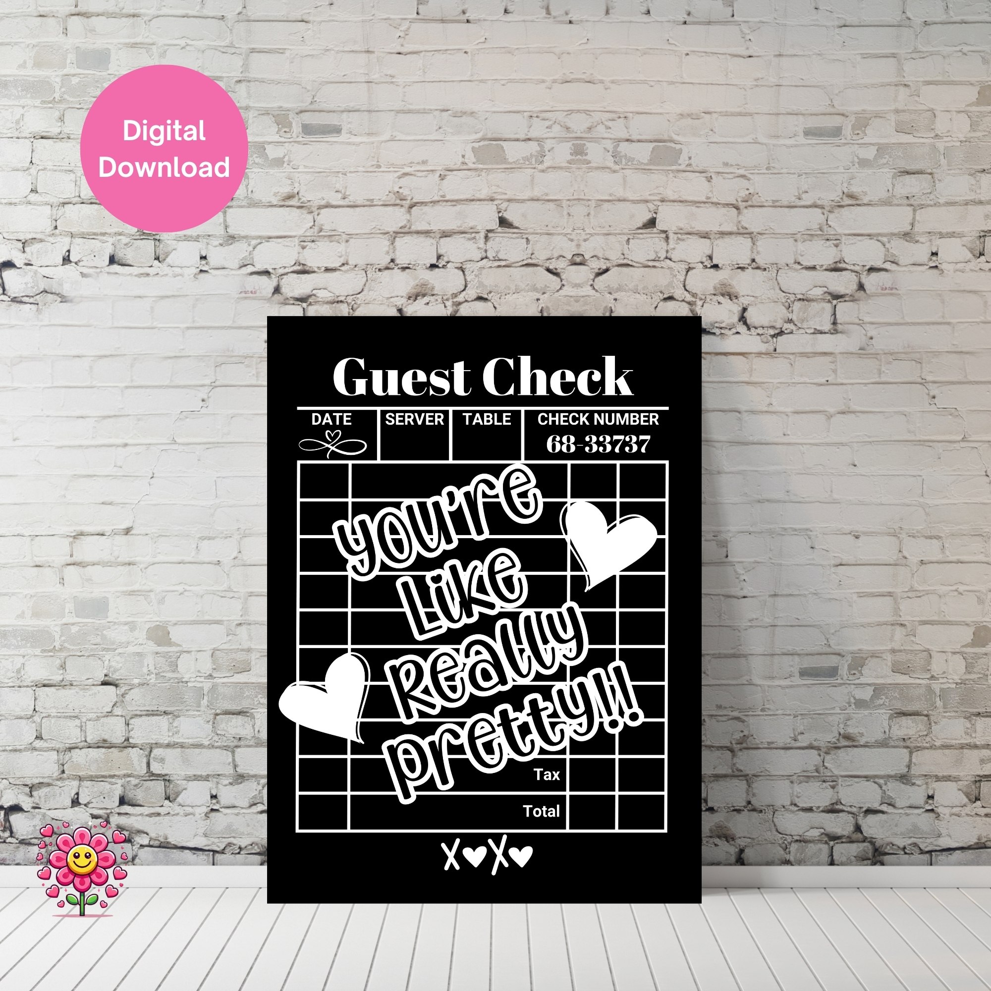 You're Like Really Pretty Wall Art, Fun Guest Check Print, M | Inspire ...
