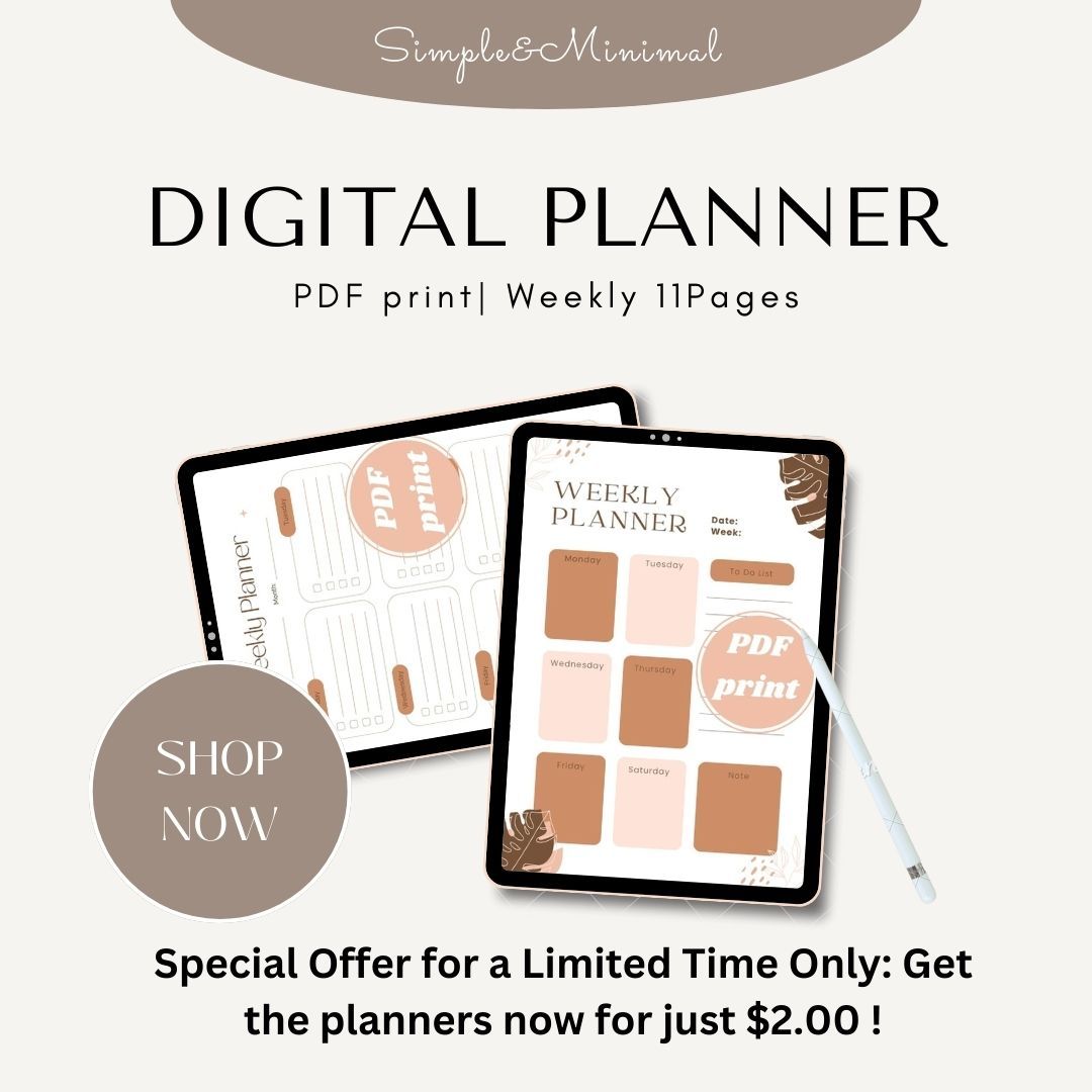 daily planner, checklist ,calendar 2025, Weekly Planner, | Inspire Uplift