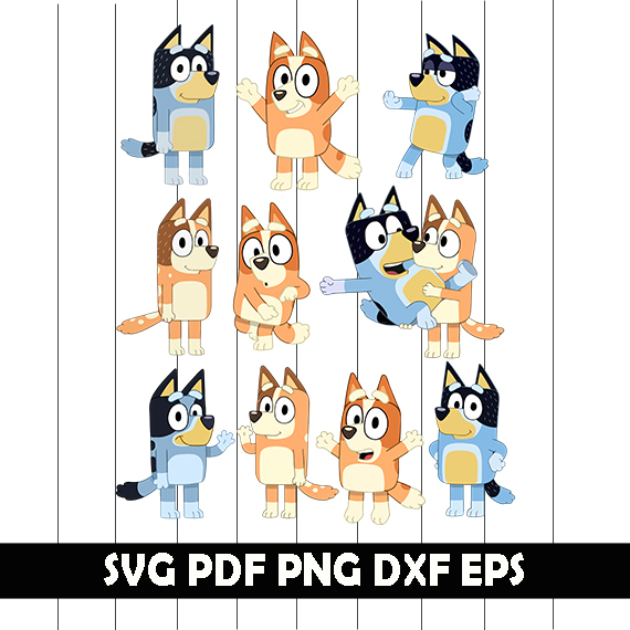 Bluey Svg, Bluey Clipart, Bluey Png, Bluey Vector | Inspire Uplift