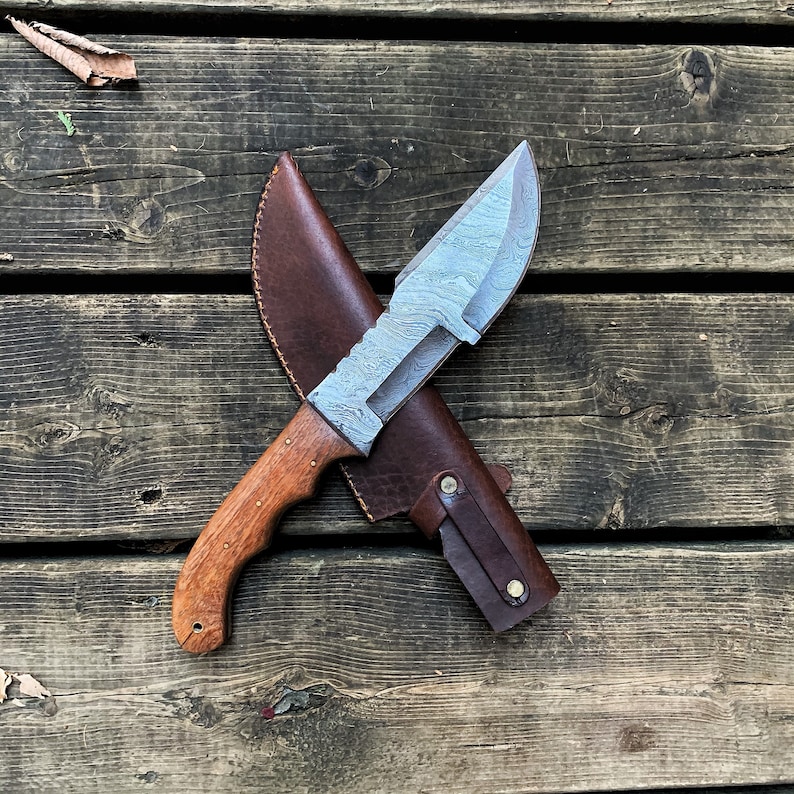 Hand Made Damascus Steel Tracker Knife For Hunting Camping f | Inspire ...