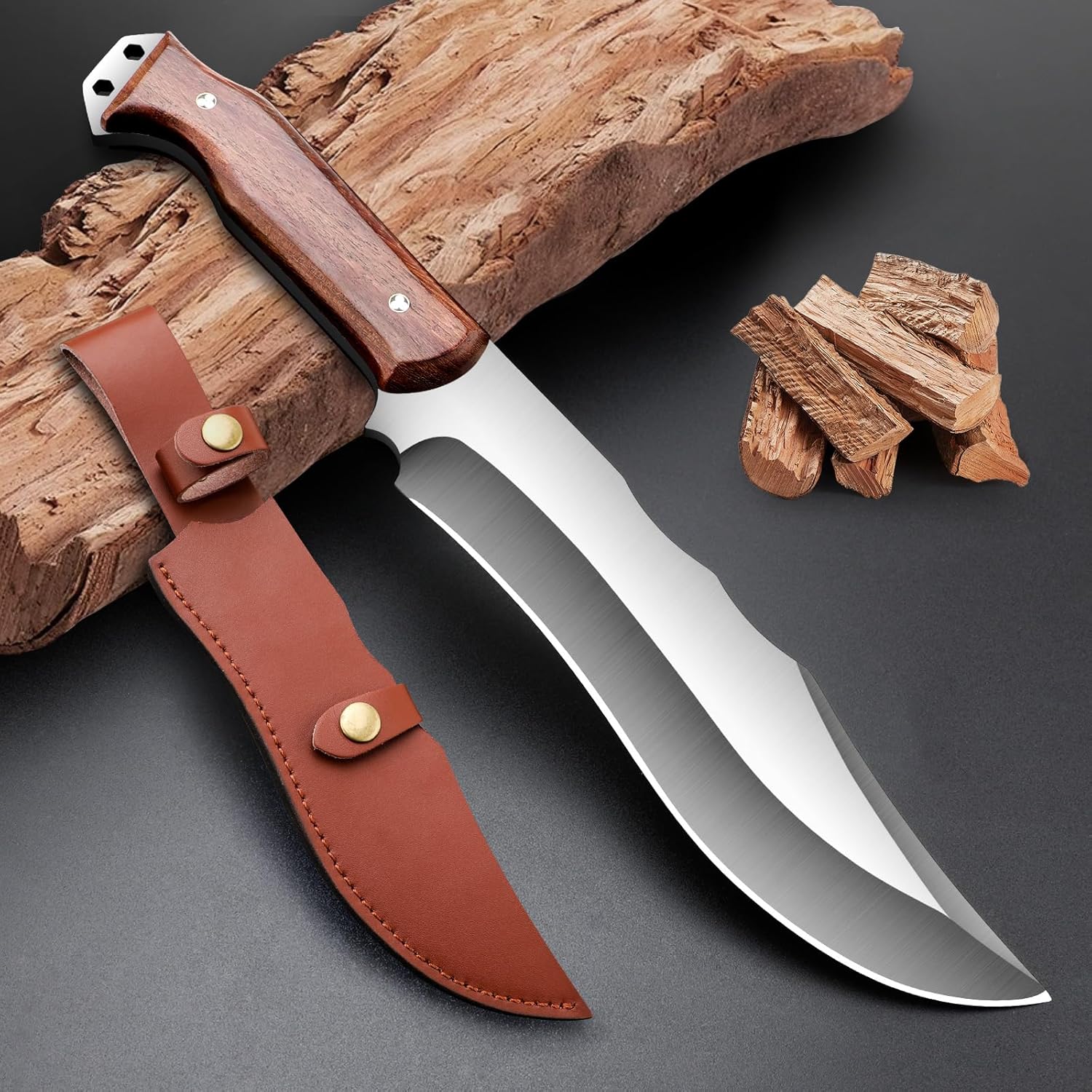 Outdoor Machete Knife with Sheath for Cutting Trees, for Yar | Inspire ...