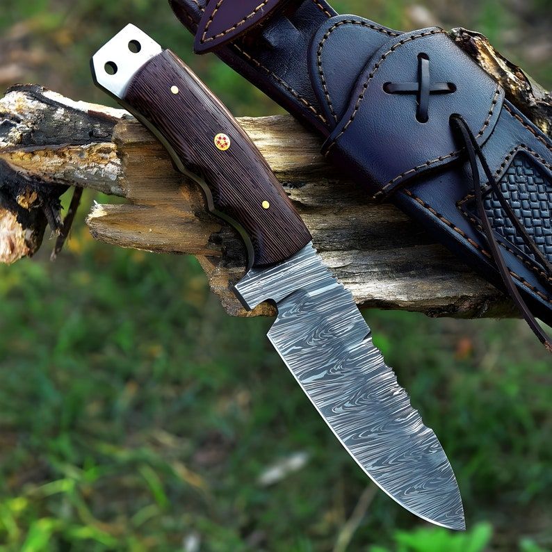 Damascus Steel Knife, Hand Forged Tracker Knife, Pocket Knif | Inspire ...