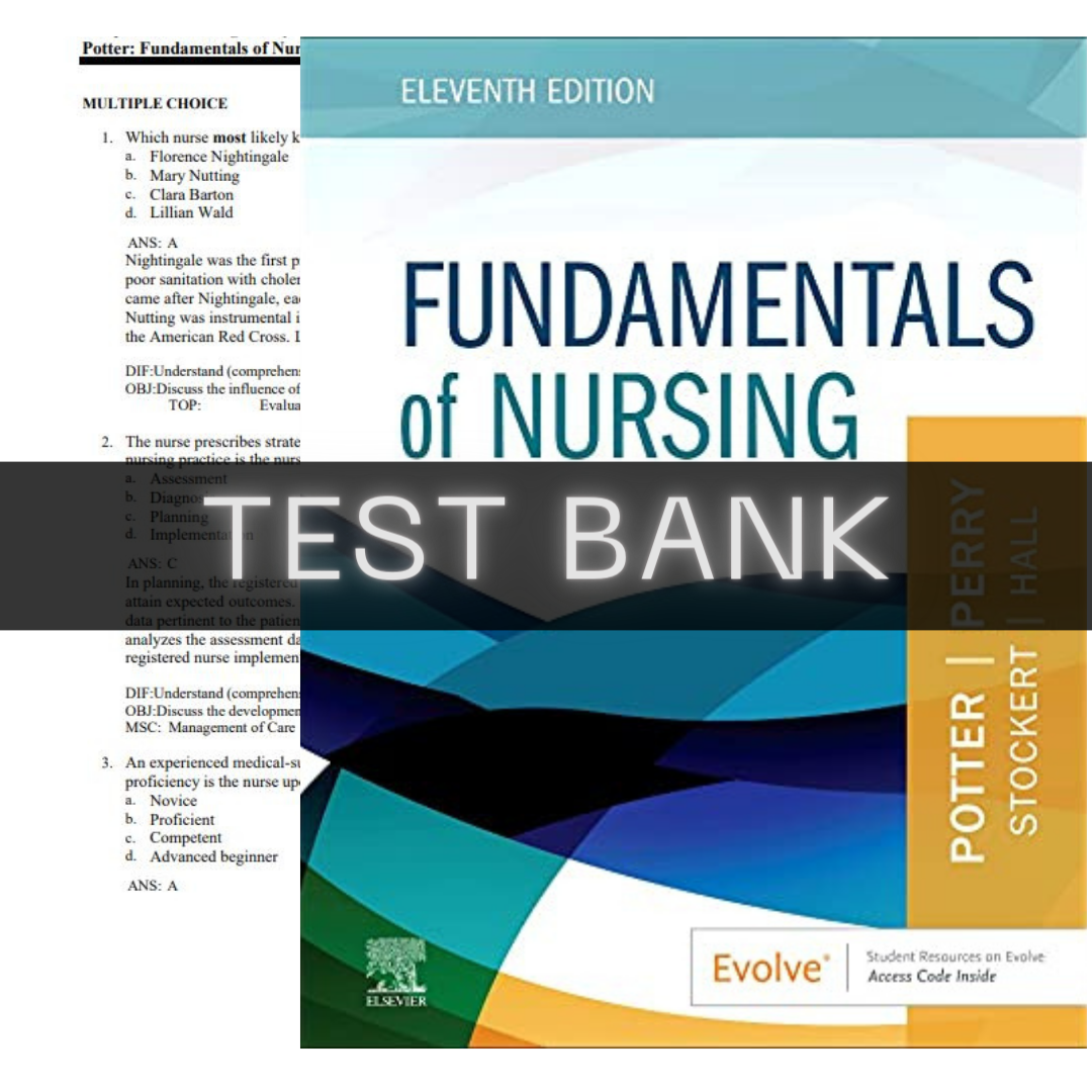 Latest 2023 Fundamentals of Nursing 11th Edition by Patricia | Inspire ...