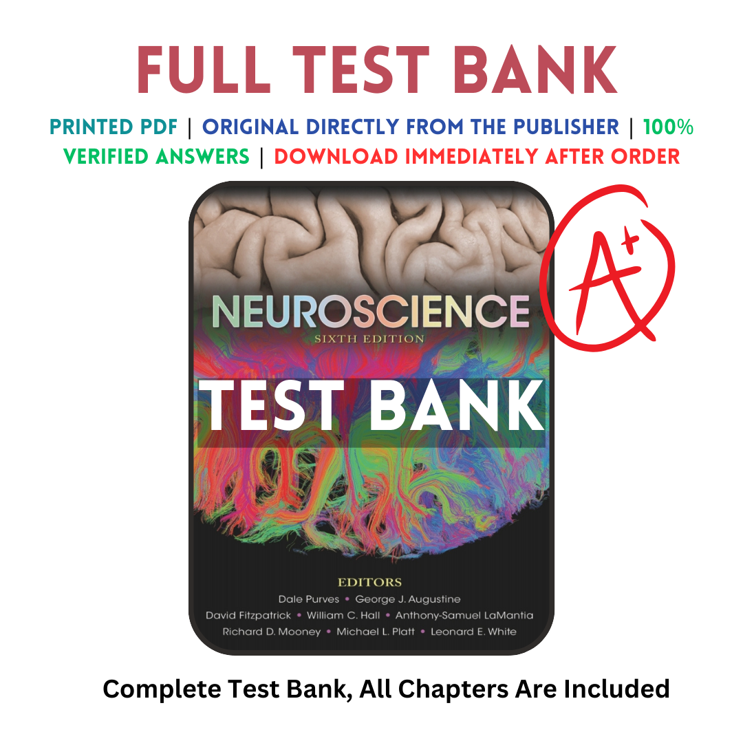 Latest 2023 Neuroscience 6th Edition by Purves bank | All Ch | Inspire ...
