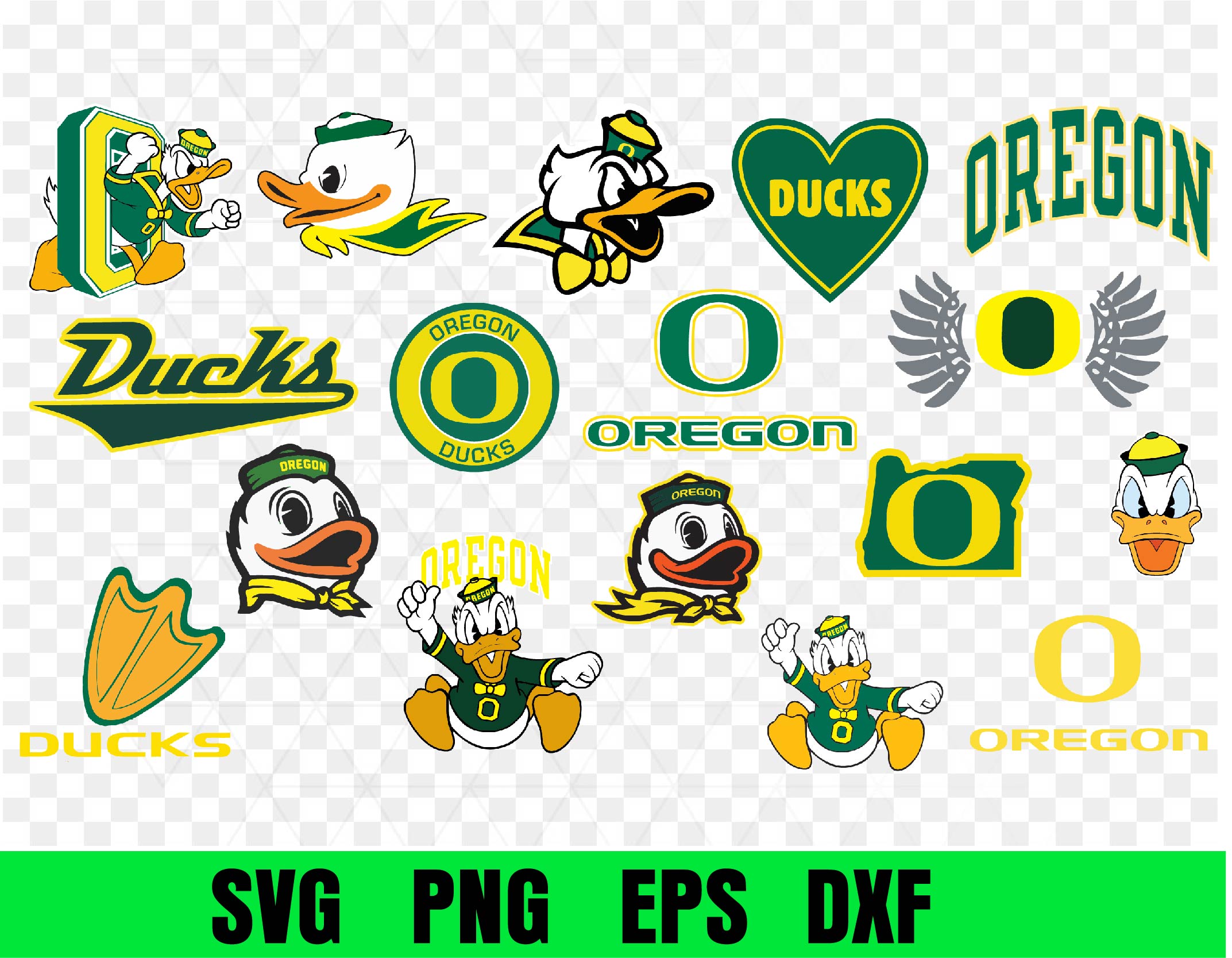 Oregon Ducks logo, bundle logo, svg, png, eps, dxf, n-c-aa l | Inspire ...