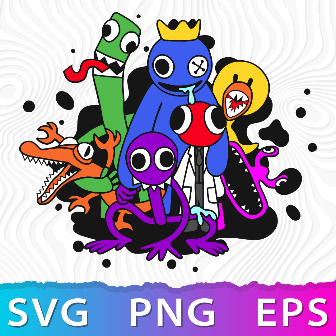 Rainbow Friends SVG, Rainbow Friends Roblox All Characters, | Inspire ...