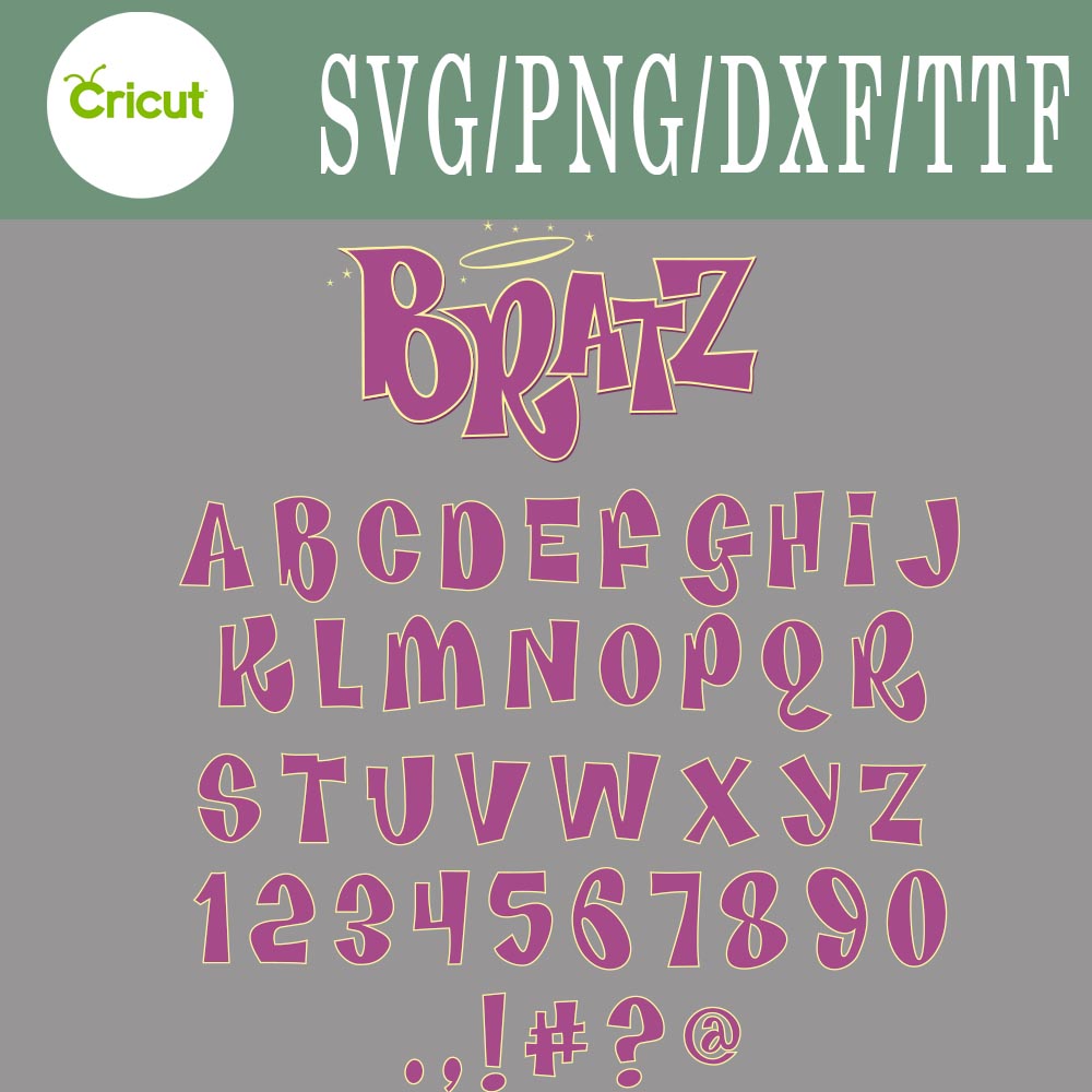 Bratz svg, Bratz font svg, Png, Dxf, Cutting File, Svg Files | Inspire ...