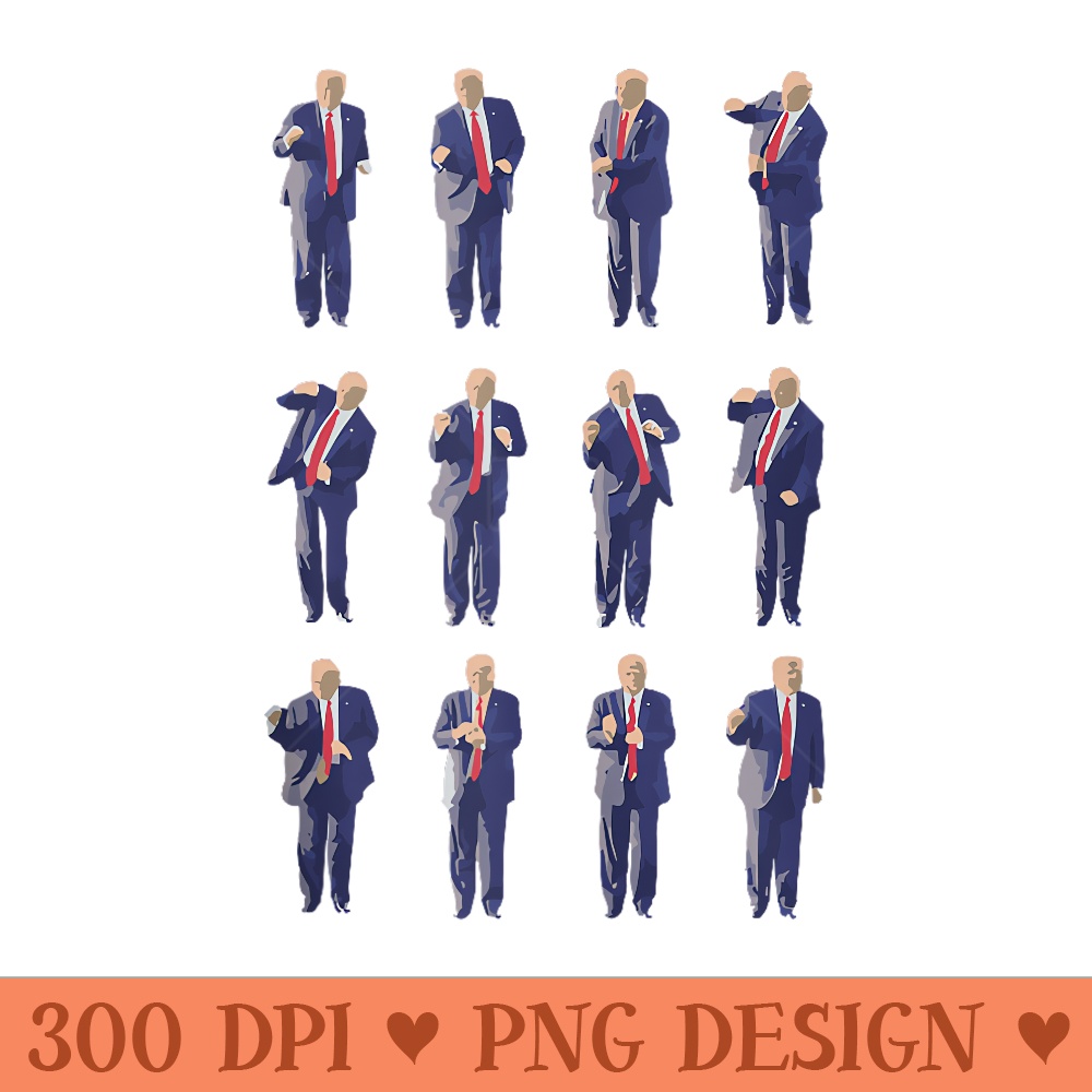 Funny Trump Dancing Dance Moves Rally MAGA - Clipart PNG | Inspire Uplift