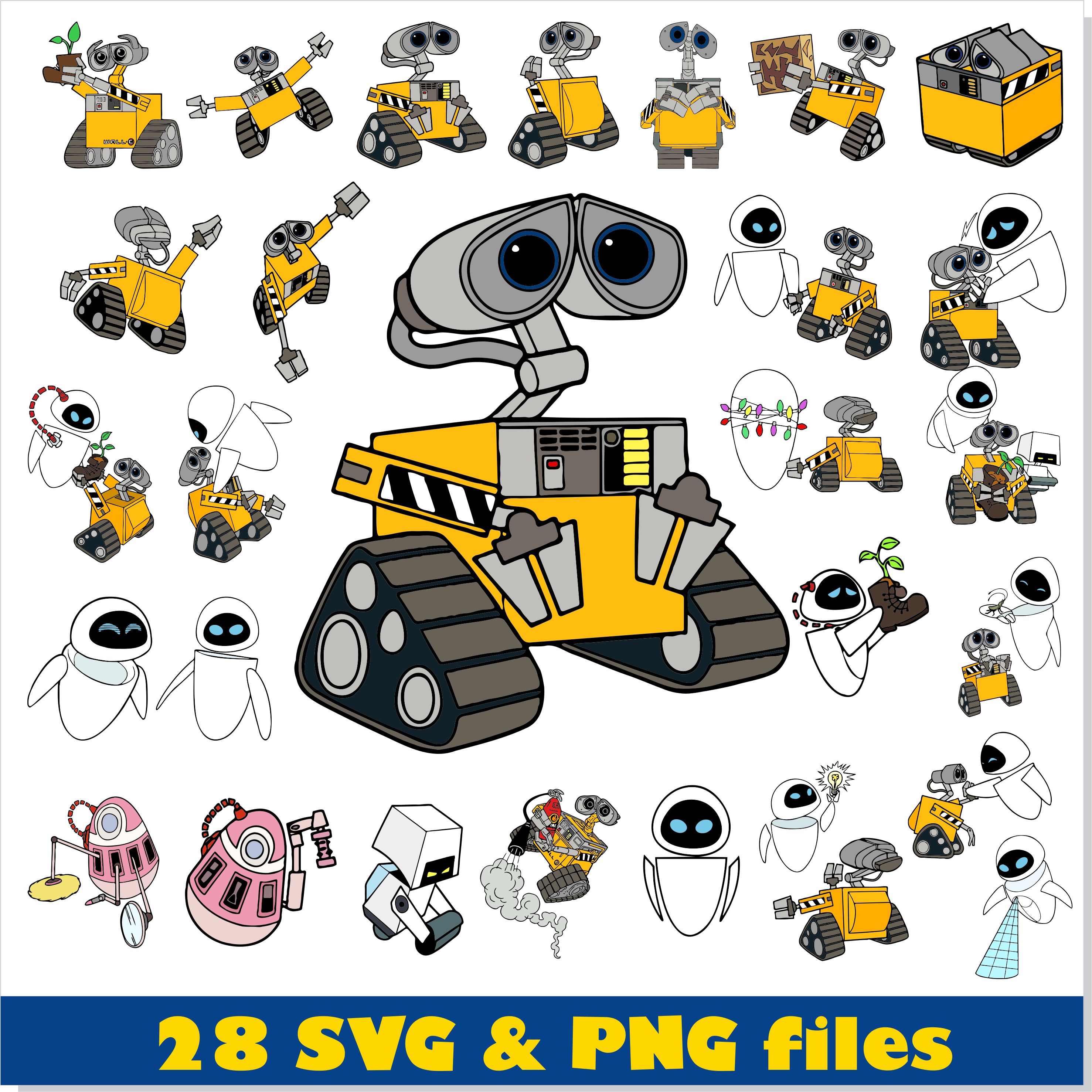 Wall E SVG Layered Bundle, Wall E PNG Clipart, WALLE SVG , W | Inspire Uplift
