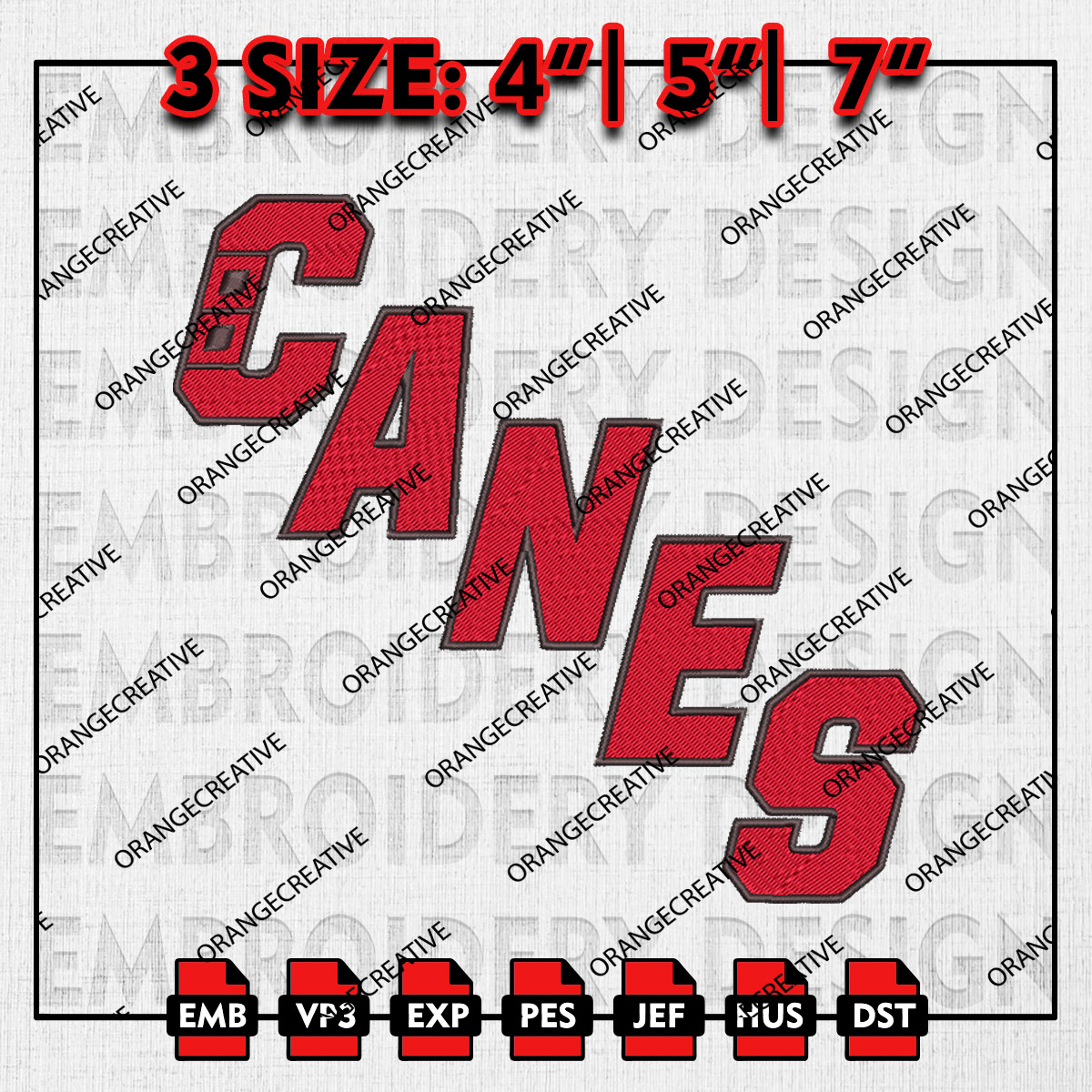Carolina Hurricanes Word Logo Embroidery files, NHL Logo Emb | Inspire ...