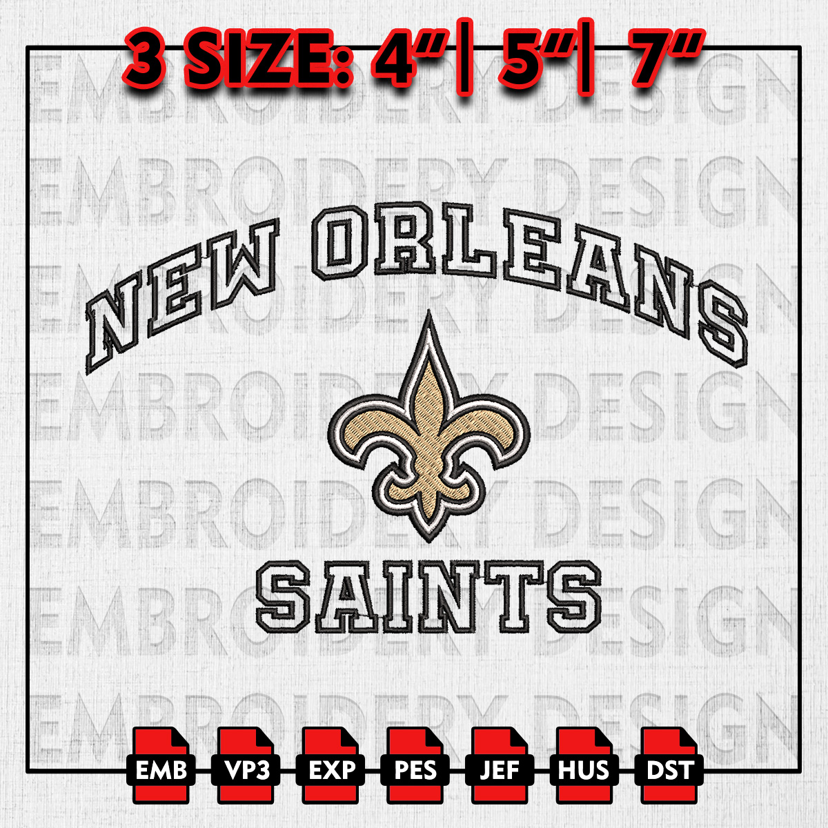 NFL New Orleans Saints Logo Embroidery Design, NFL Saints, N | Inspire ...