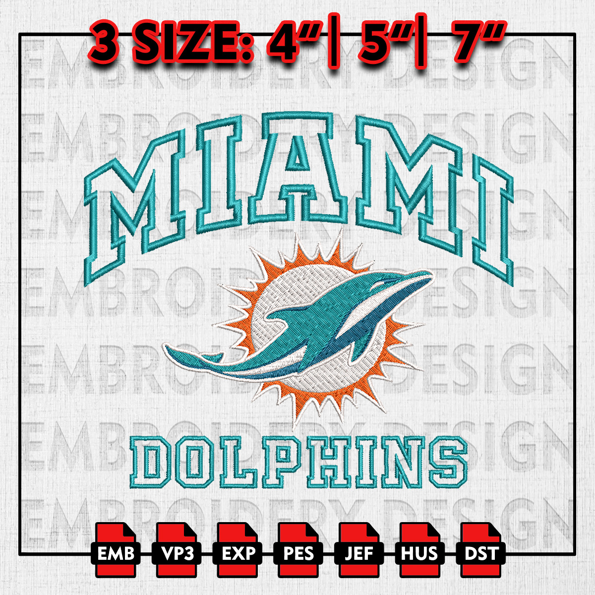 NFL Miami Dolphins Logo Embroidery Design, NFL Dolphins Embr | Inspire ...