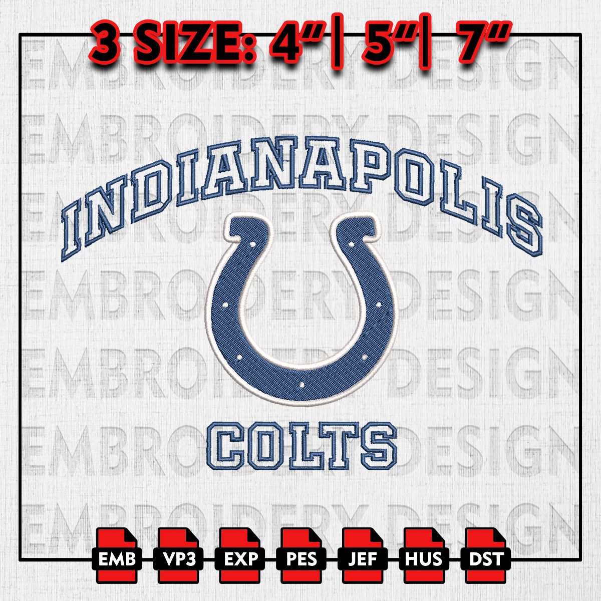 Indianapolis Colts Embroidery Design, NFL Team Embroidery Fi | Inspire ...