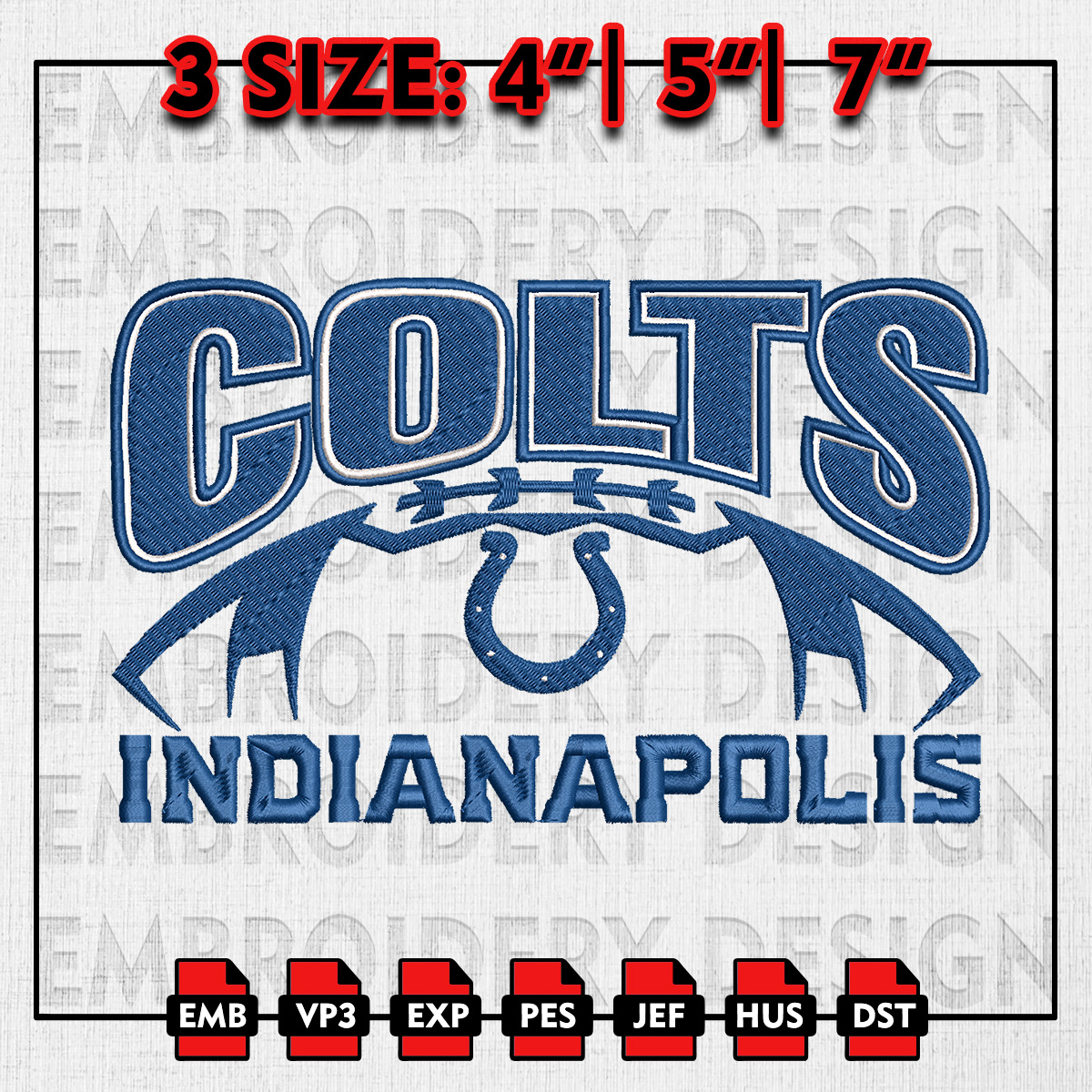 NFL Colts Logo Embroidery Design, NFL Team Embroidery Files, | Inspire ...