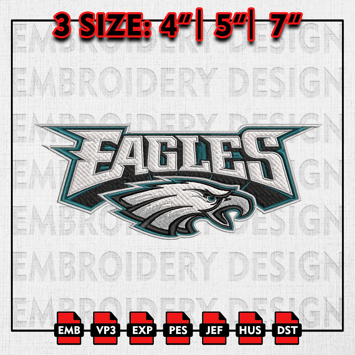 NFL Eagles Embroidery Design, NFL Team, NFL Philadelphia Eag | Inspire ...